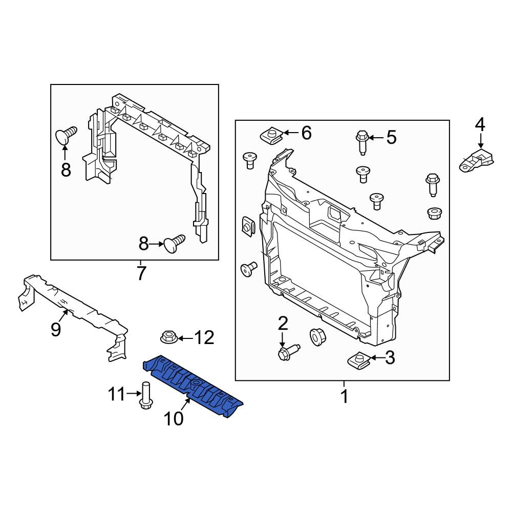Ford OE FB5Z8310G - Front Lower Radiator Support Air Deflector