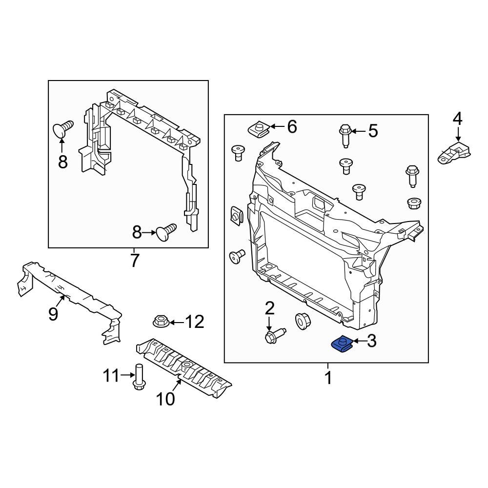Ford OE W520802S439 - Fender Support Nut