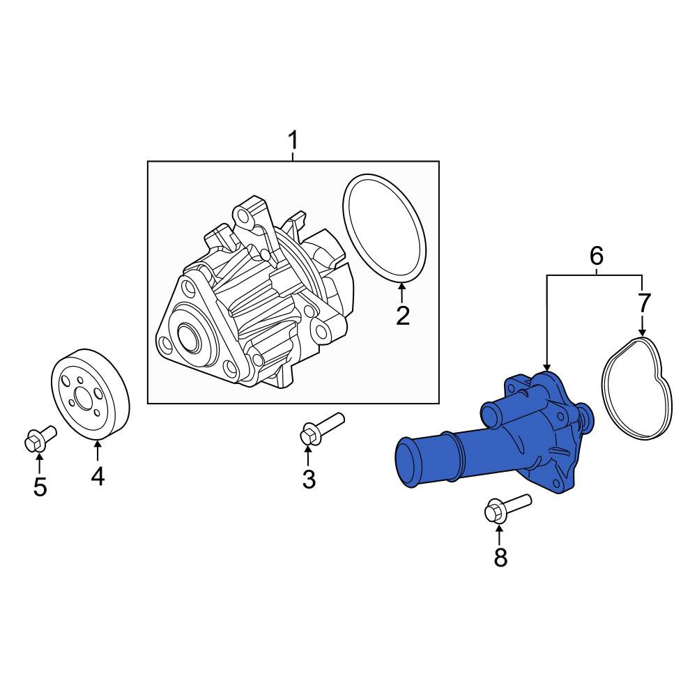 Ford OE FR3Z8575A - Engine Coolant Thermostat Kit