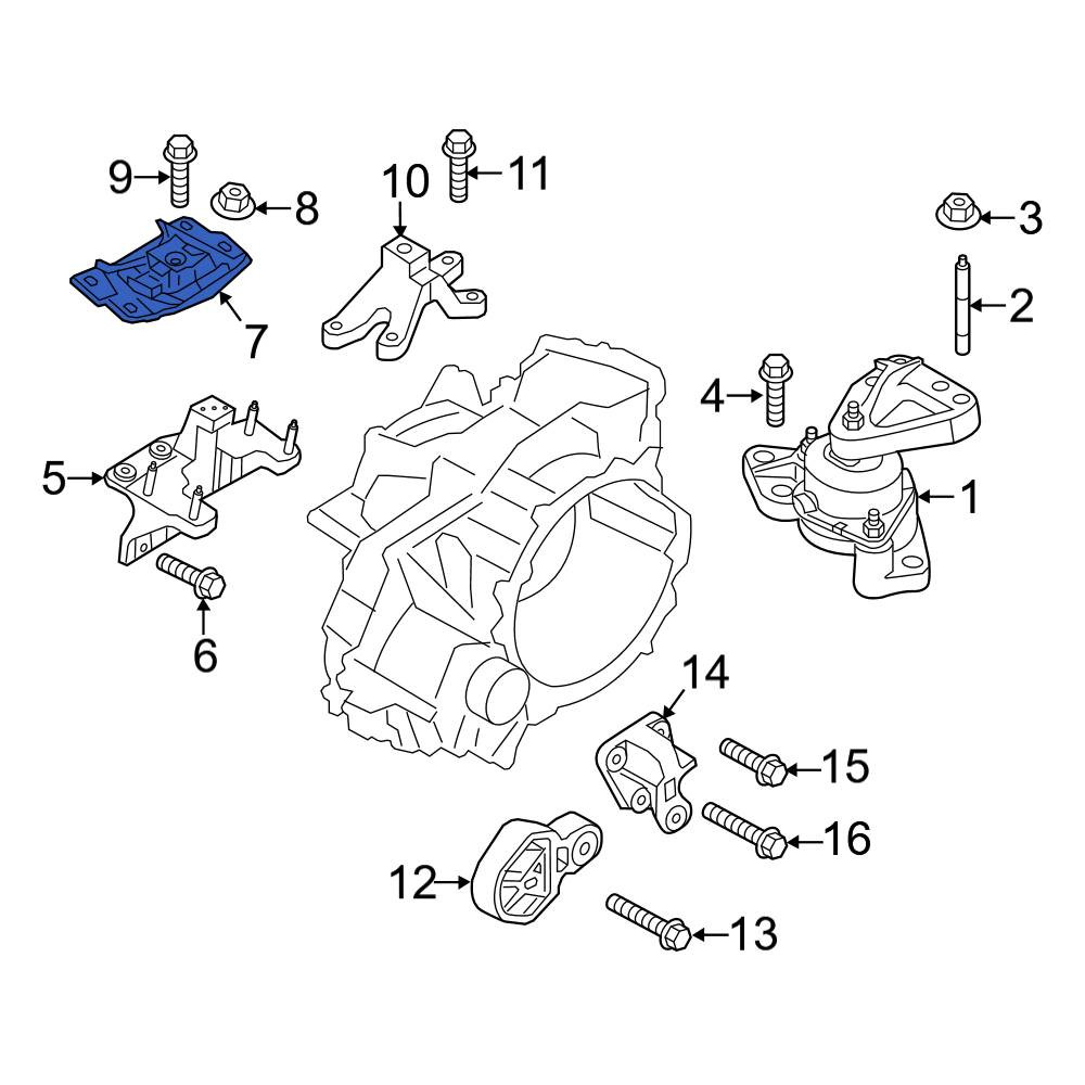 Ford OE FB5Z6038E - Upper Automatic Transmission Mount Bracket