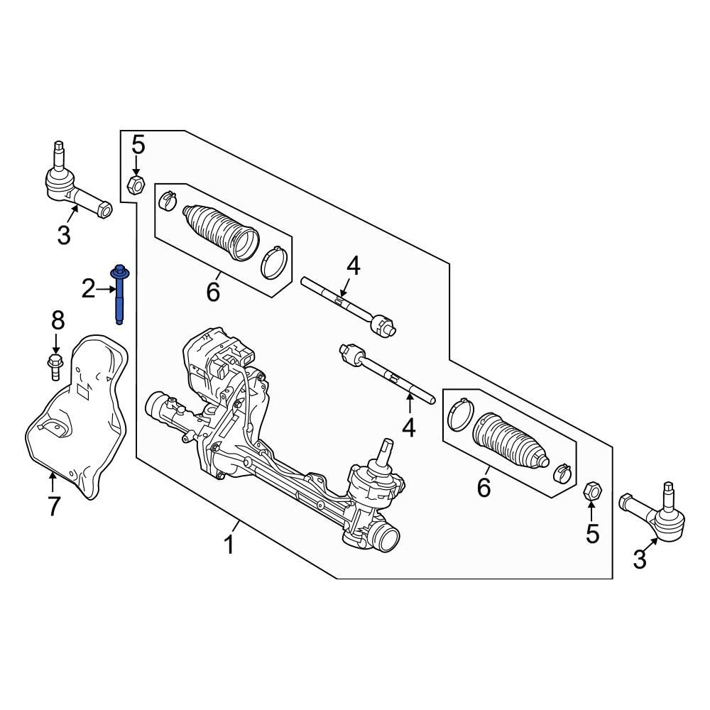 Ford OE W717867S900 - Rack and Pinion Bolt
