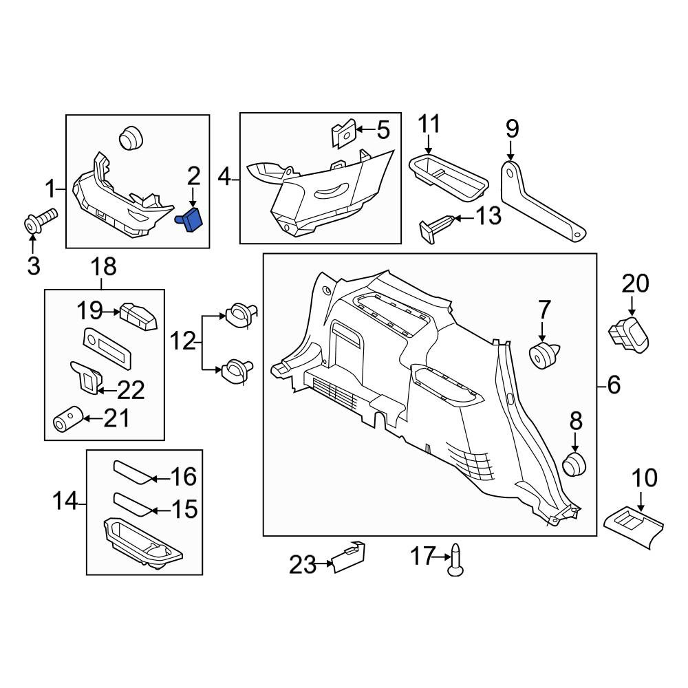 Ford OE W710338S900 - Liftgate Trim Cover Clip