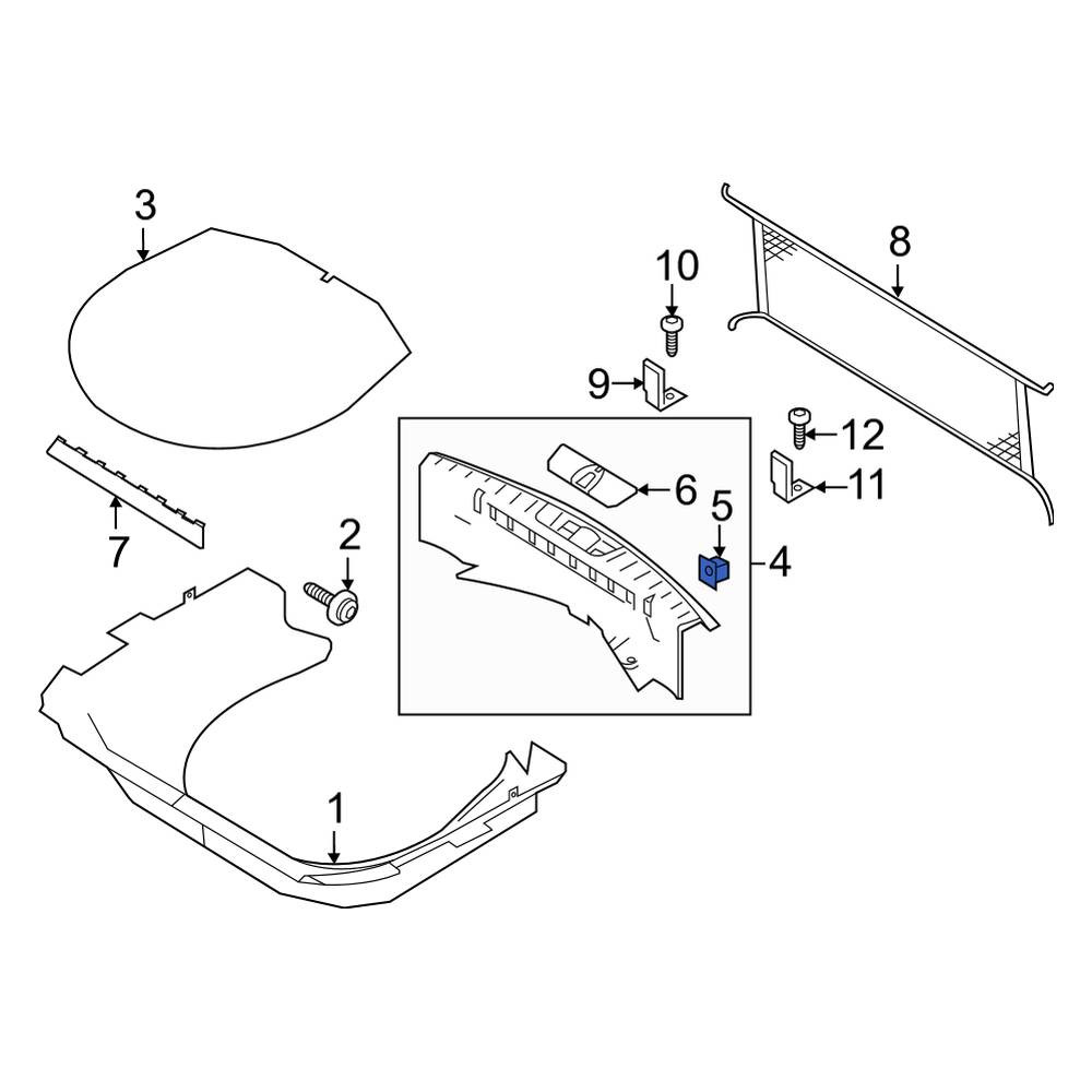 Ford OE W710338S900 - Liftgate Trim Cover Clip