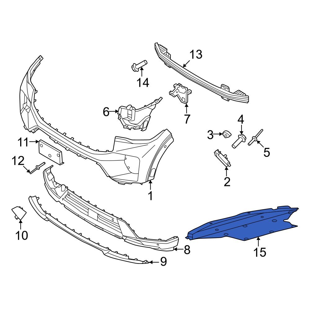 Ford OE L1MZ8310F - Front Radiator Support Splash Shield