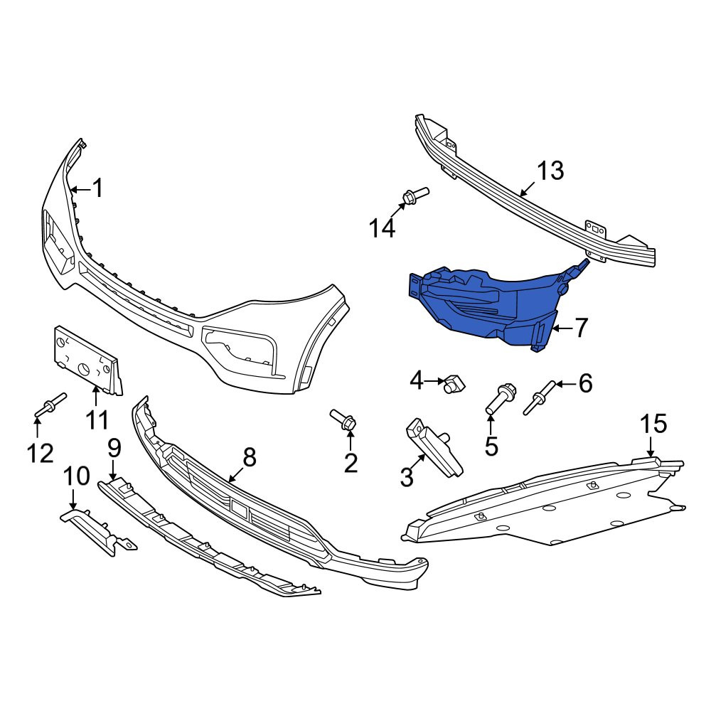 Ford OE LB5Z15A246AA - Front Right Bumper Cover Spacer Panel