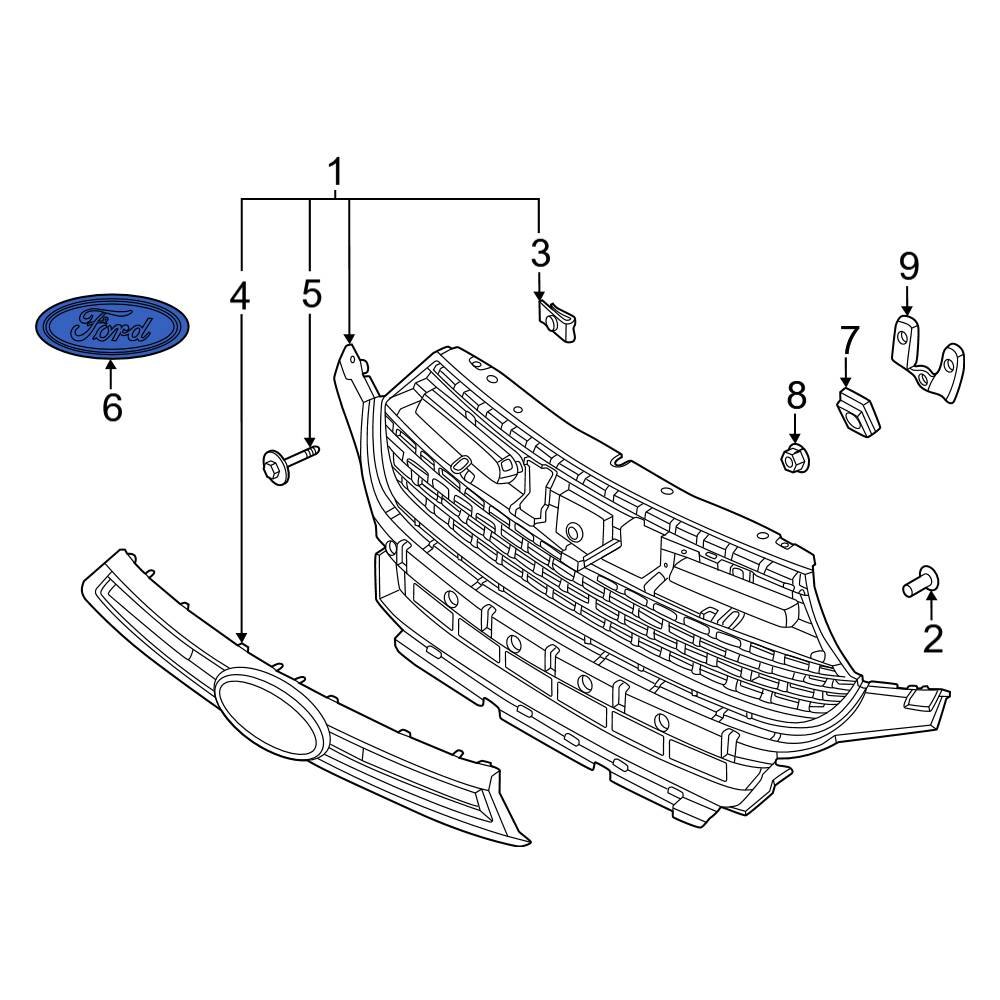 Ford OE JT4Z8213A - Front Grille Emblem