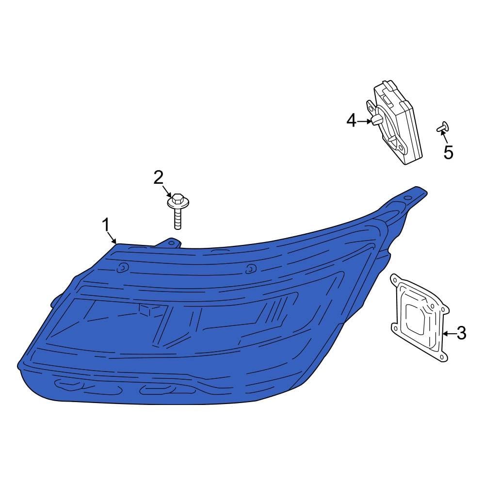 Ford OE MB5Z13008BA - Front Left Headlight Assembly