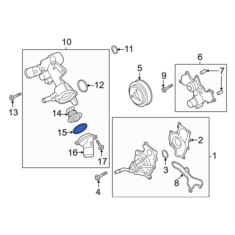 Ford OE BR3Z8255A - Engine Coolant Thermostat Gasket