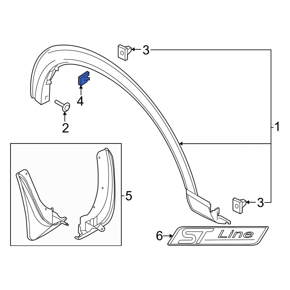 Ford OE W704277S439 - Bumper Cover Reinforcement Nut