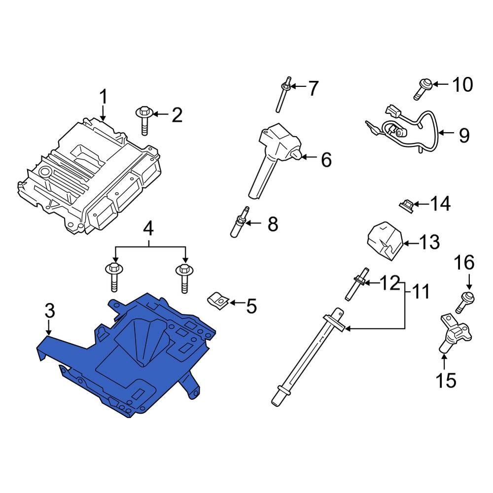Ford OE L1MZ12A659C - Engine Control Module (ECM) Bracket