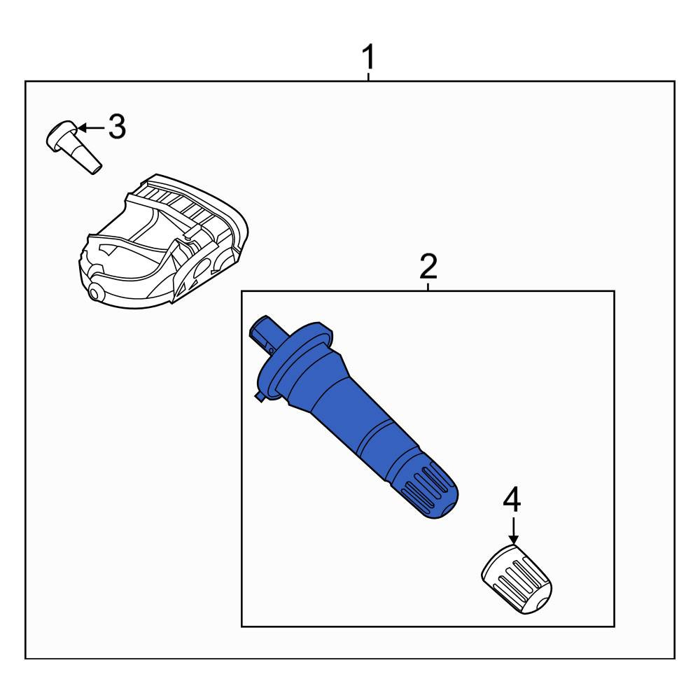 Ford OE F2GZ1700E - Tire Pressure Monitoring System (TPMS) Valve Stem