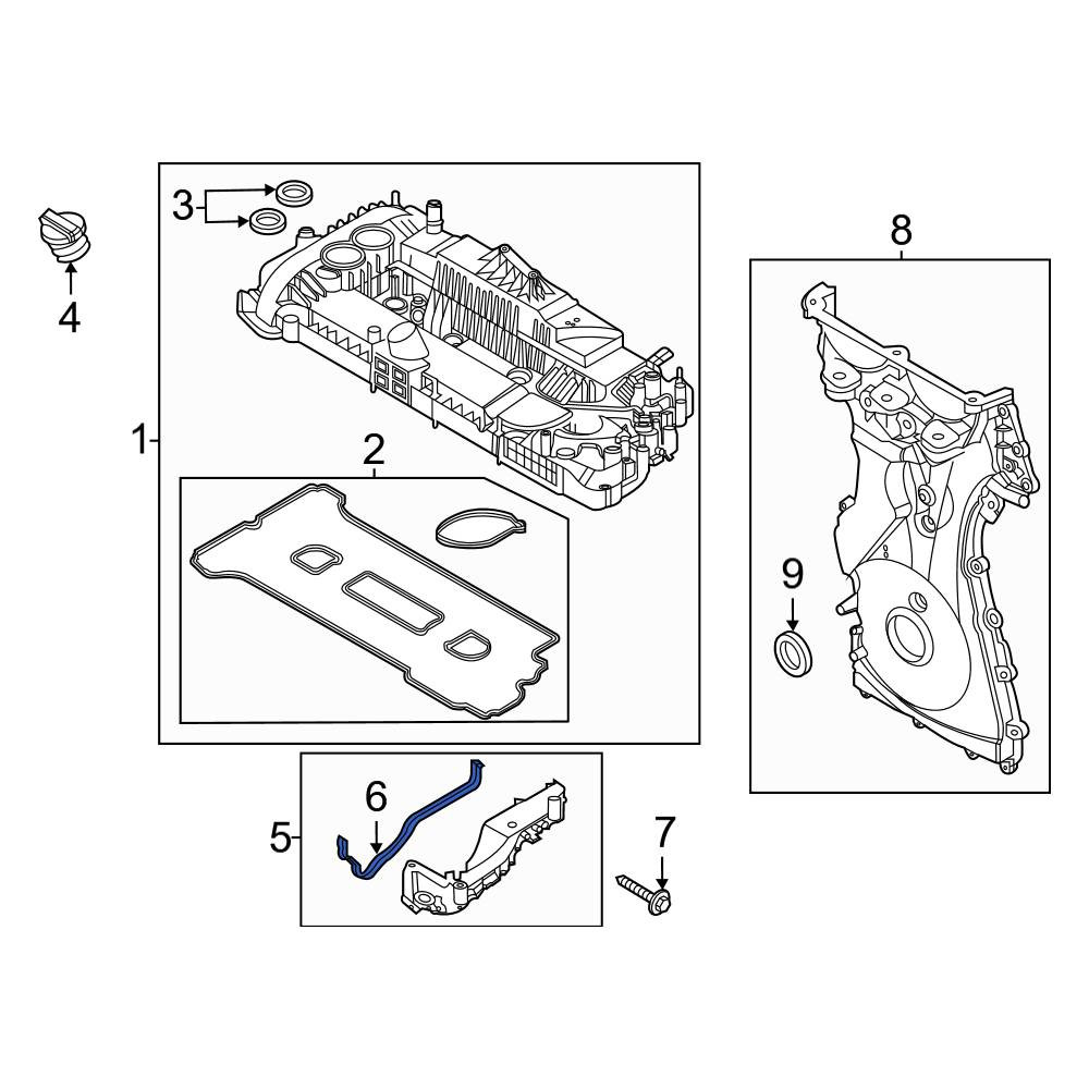 Ford OE K2GZ6584B - Engine Valve Cover Gasket