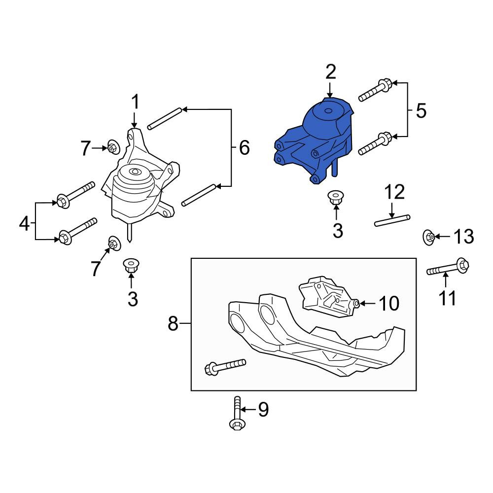 Ford OE L1MZ6038S - Left Engine Mount
