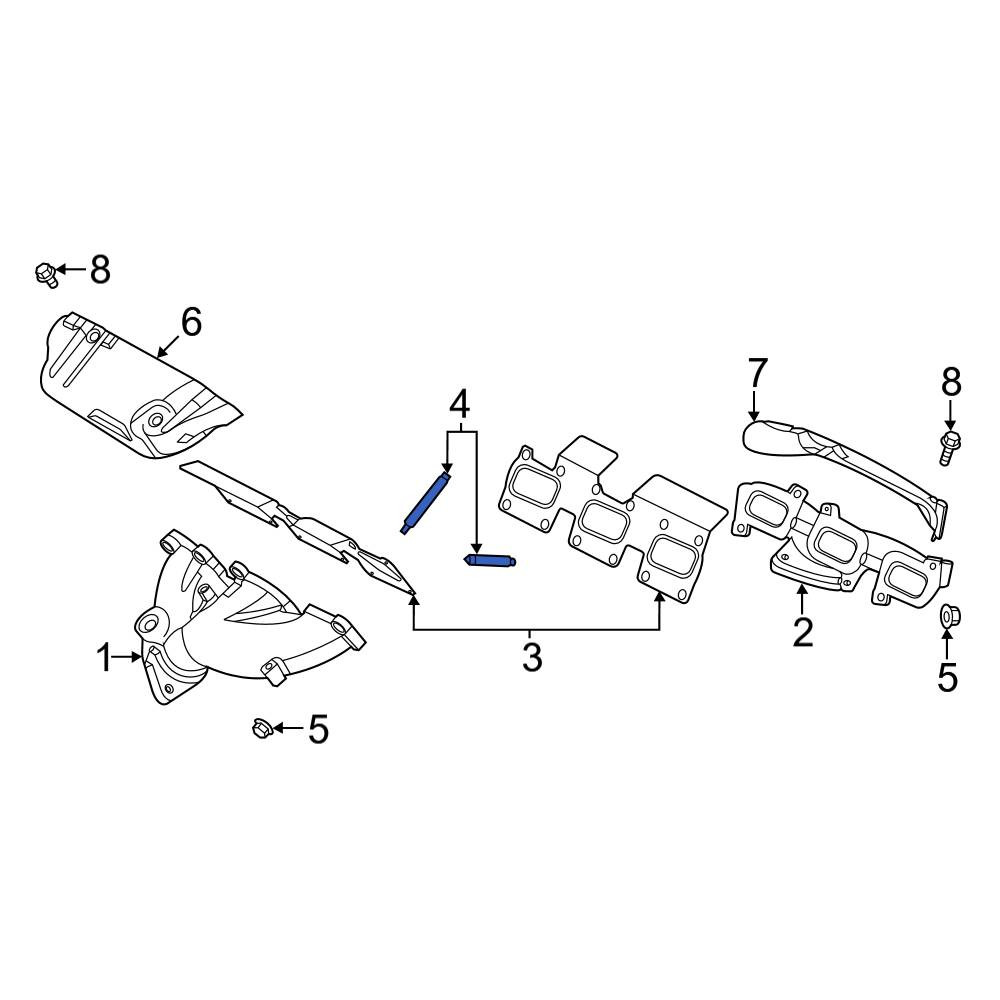 Ford OE W712244S300 - Exhaust Manifold Stud