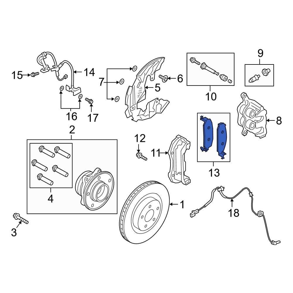 Ford OE L1MZ2001E - Front Disc Brake Pad Set