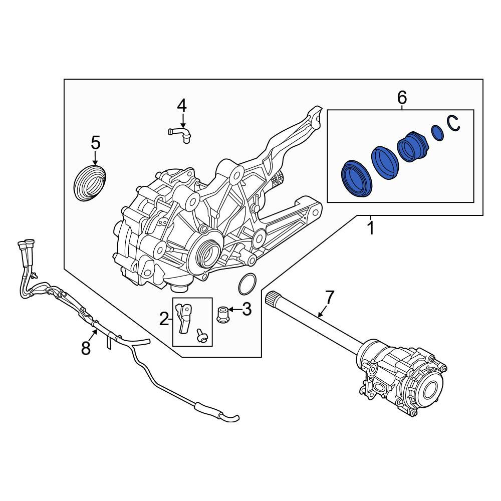 Ford OE L1MZ4676C - Front Differential Pinion Seal