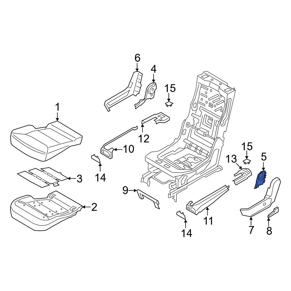 Ford OE LB5Z7867461AE - Center Left Outer Seat Back Recliner Adjustment ...