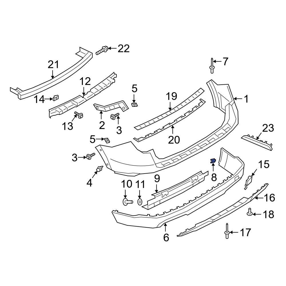 Ford OE W704277S439 - Bumper Cover Reinforcement Nut