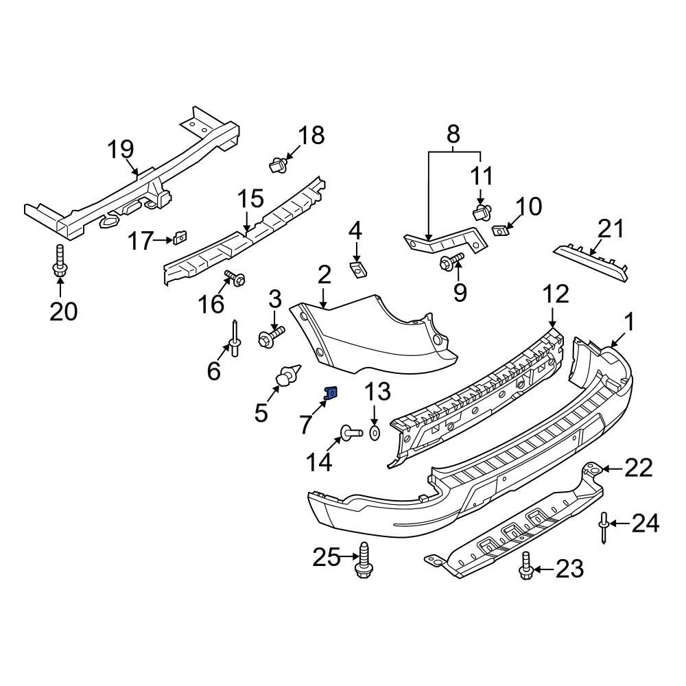 Ford OE W704277S439 - Bumper Cover Reinforcement Nut
