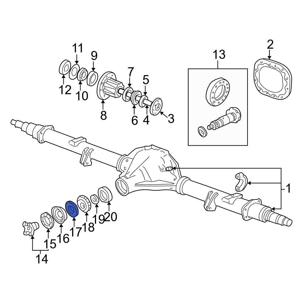 Ford OE D5AZ4670A - Rear Differential Drive Pinion Oil Deflector