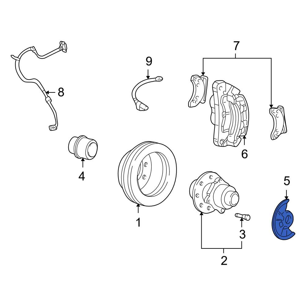 Ford OE F81Z1214AA - Front Brake Dust Shield