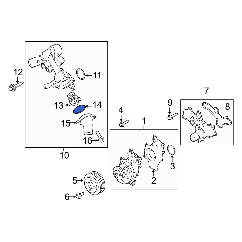 Ford OE BR3Z8255A - Engine Coolant Thermostat Gasket