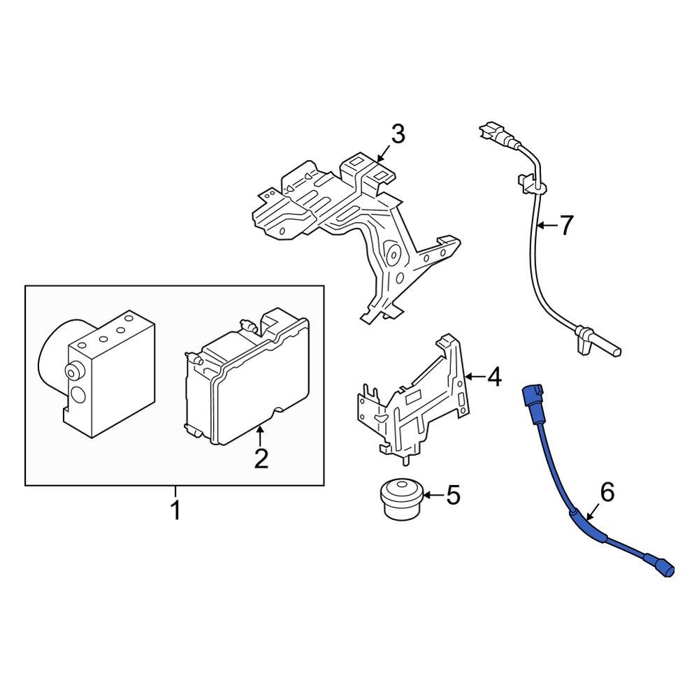 Ford OE BK2Z2C204A - Front ABS Wheel Speed Sensor