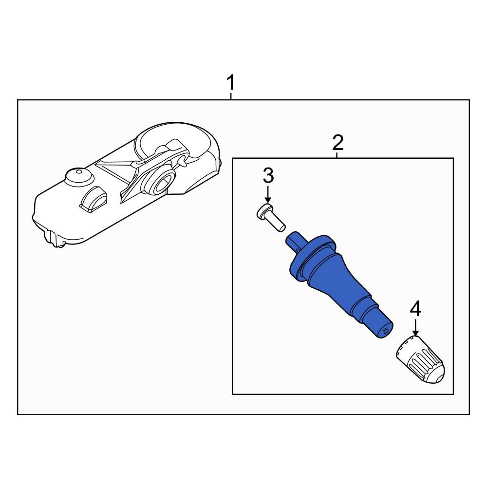 Ford OE F2GZ1700D - Tire Pressure Monitoring System (TPMS) Valve Stem
