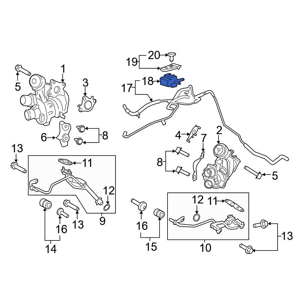 Ford OE BL3Z9K378A - Turbocharger Boost Solenoid