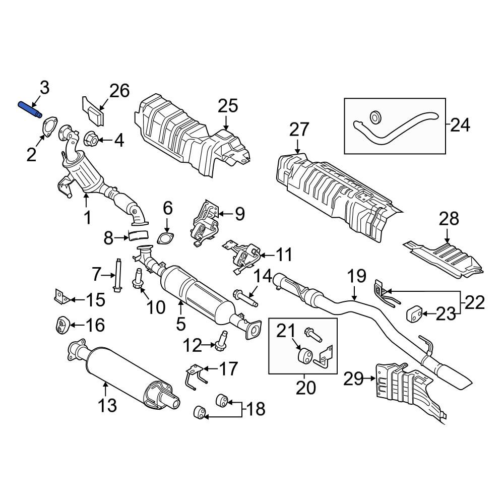 Ford OE W717496S900 - Left Catalytic Converter Stud