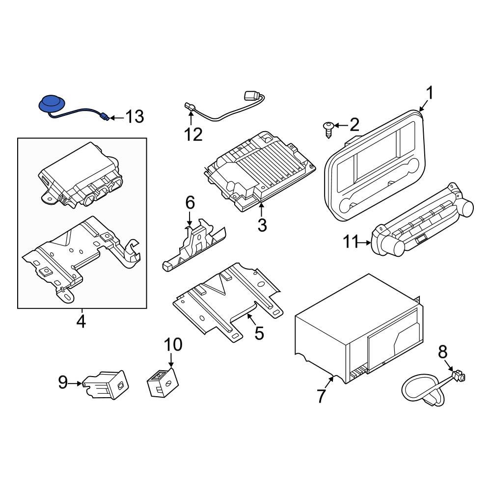 Ford OE JT1Z10E893A - GPS Navigation System Antenna