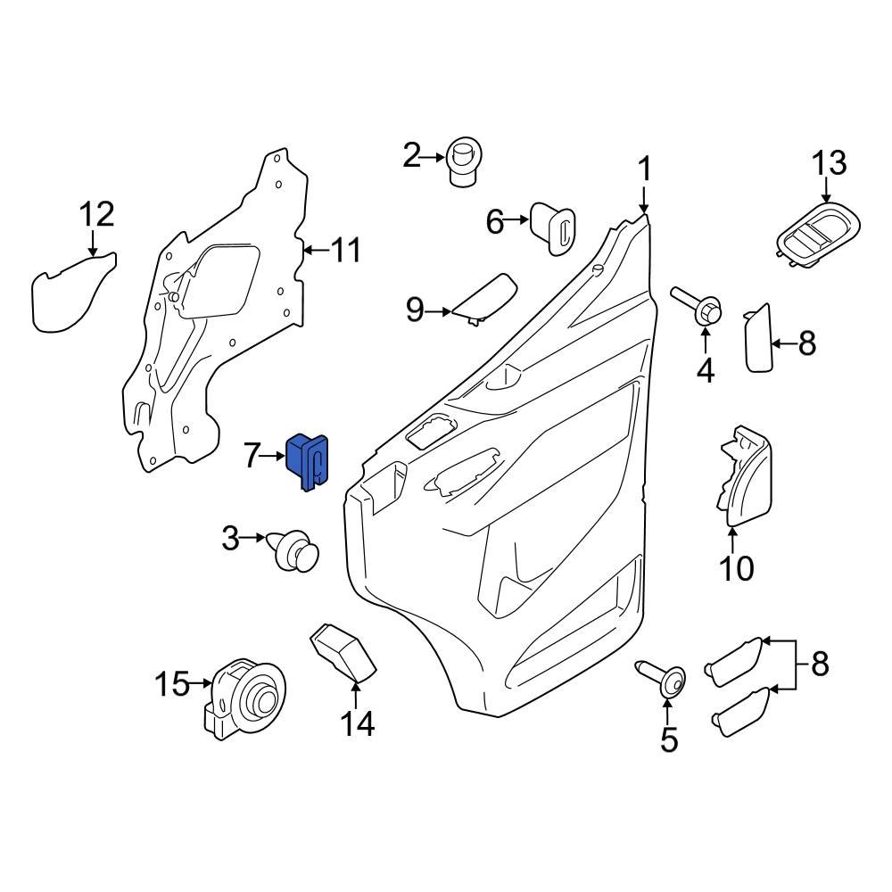 Ford OE W700078S300 - Exterior Door Handle Base Nut