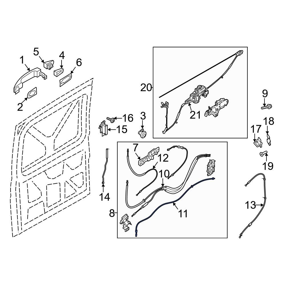 Ford OE CK4Z61264A64C - Sliding Door Lock Actuator Cable
