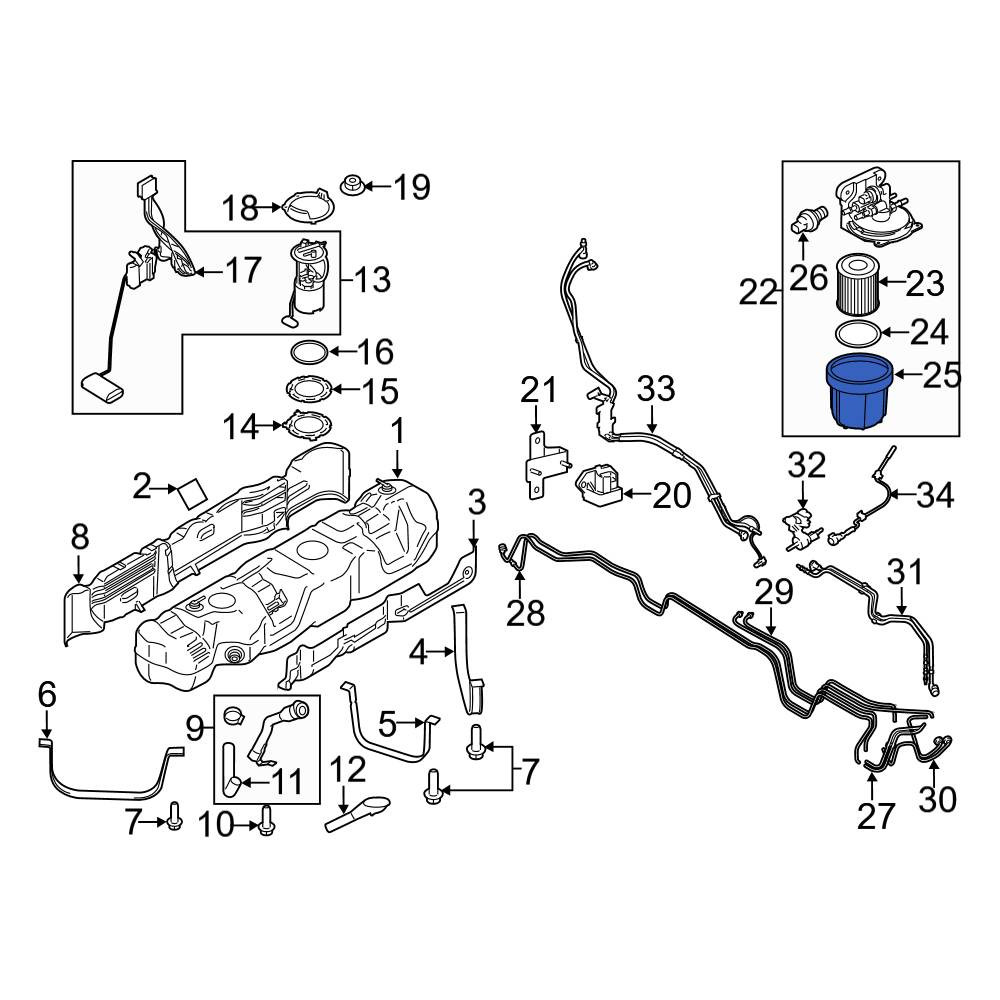 Ford OE CC1Z9364A - Fuel Filter Housing