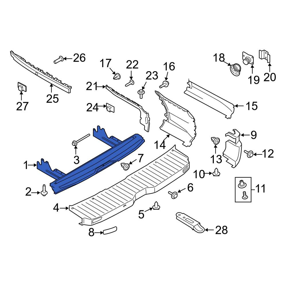 Ford OE PK4Z17757A - Front Upper Bumper Impact Bar
