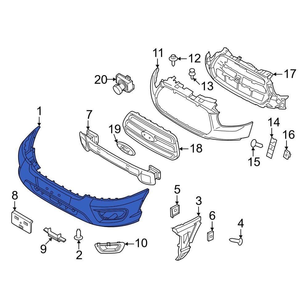 Ford OE LK4Z17757FBPTM - Front Lower Bumper Cover