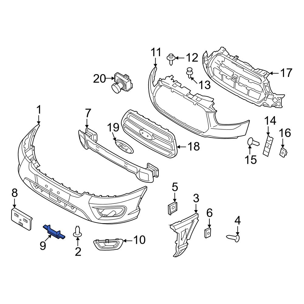 Ford OE SK4Z17E810AA - Front Jack Plug Cover