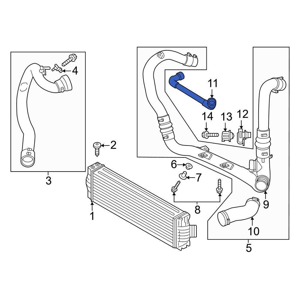 Ford OE DK4Z9J478B - Intercooler Pipe