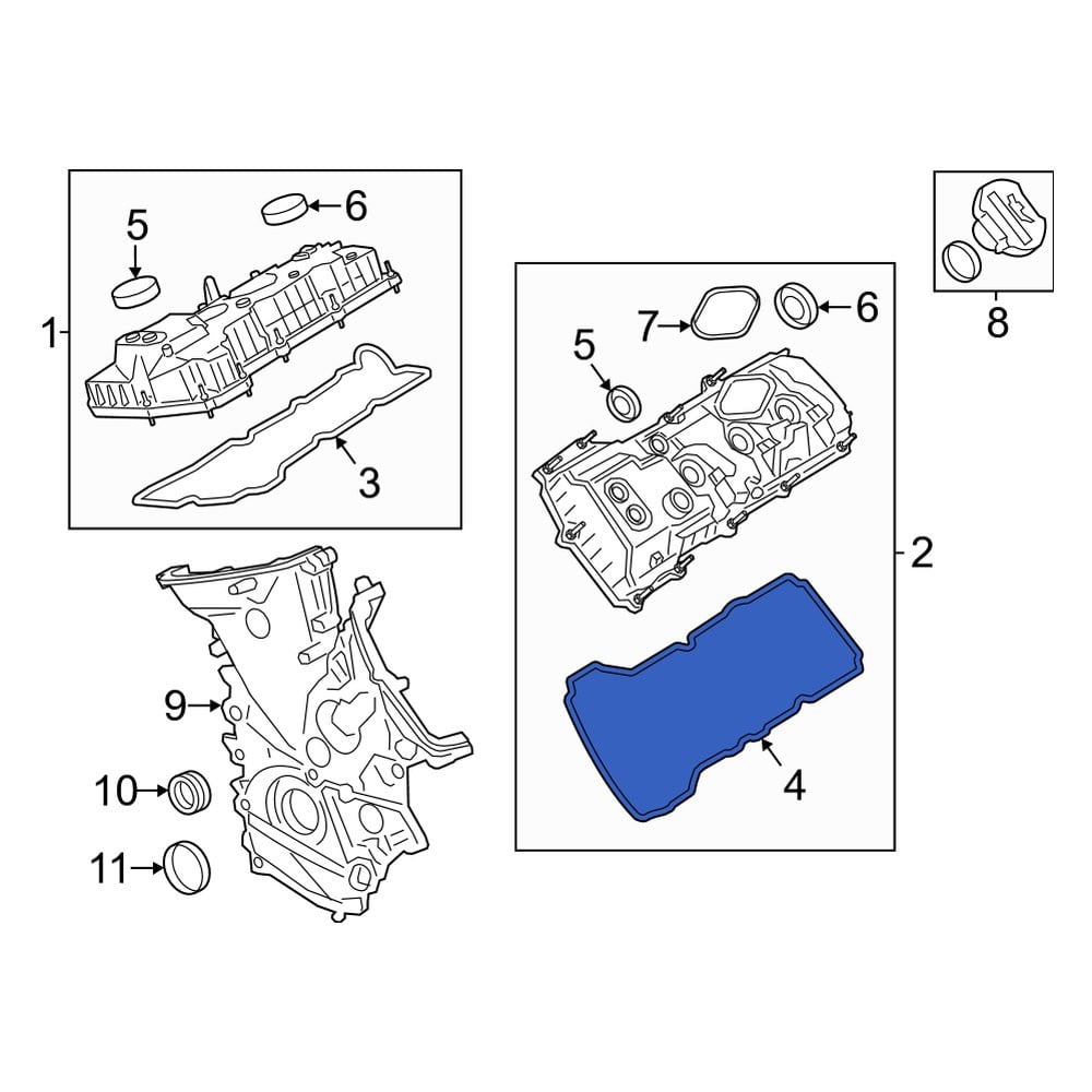 Ford OE BL3Z6584A - Left Engine Valve Cover Gasket