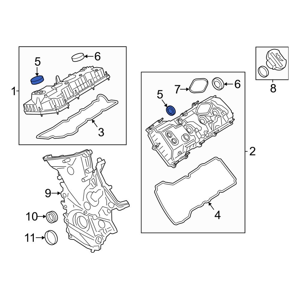 Ford OE BR3Z6C535A - Engine Valve Cover Washer Seal