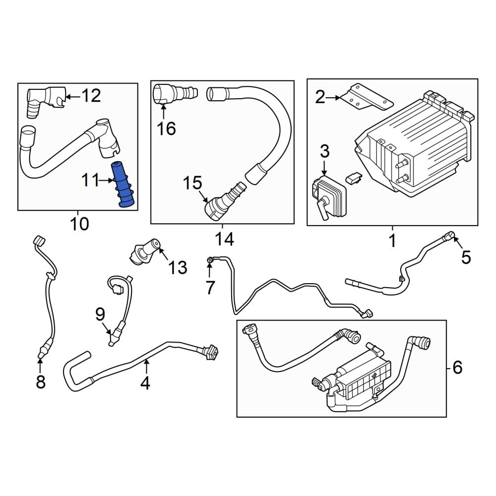 Ford OE 4L2Z6762AA - PCV Valve Elbow