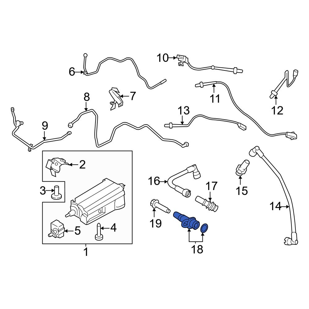 Ford OE BR3Z9F695A - Evaporative Emissions System Line Adapter