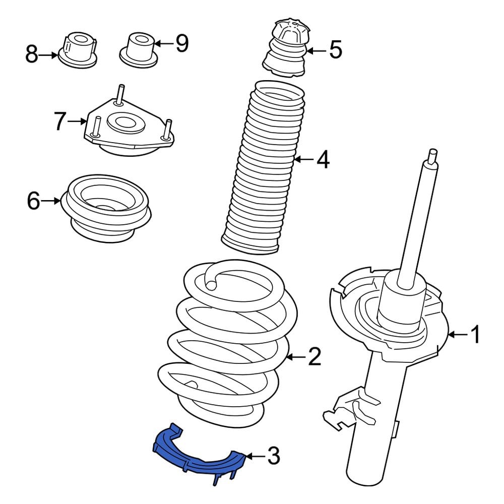 Ford OE BK3Z5414B - Lower Coil Spring Insulator