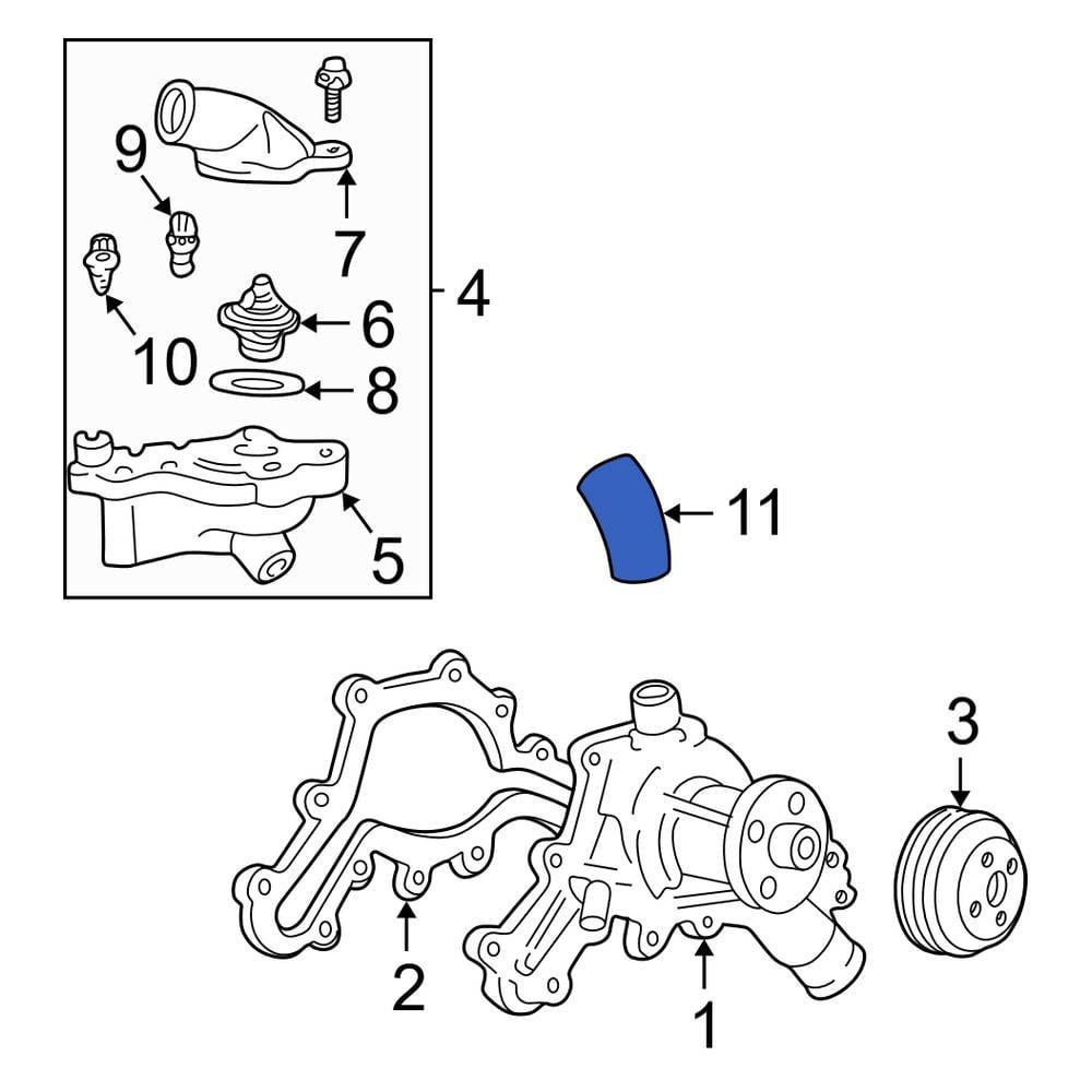Ford OE F77Z8548AF - Engine Coolant Bypass Hose