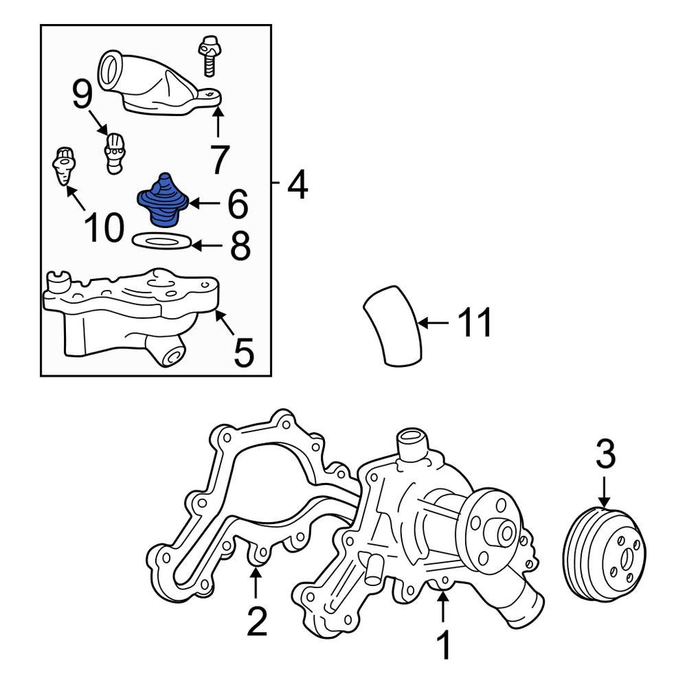 Ford OE 2L2Z8575AA - Engine Coolant Thermostat