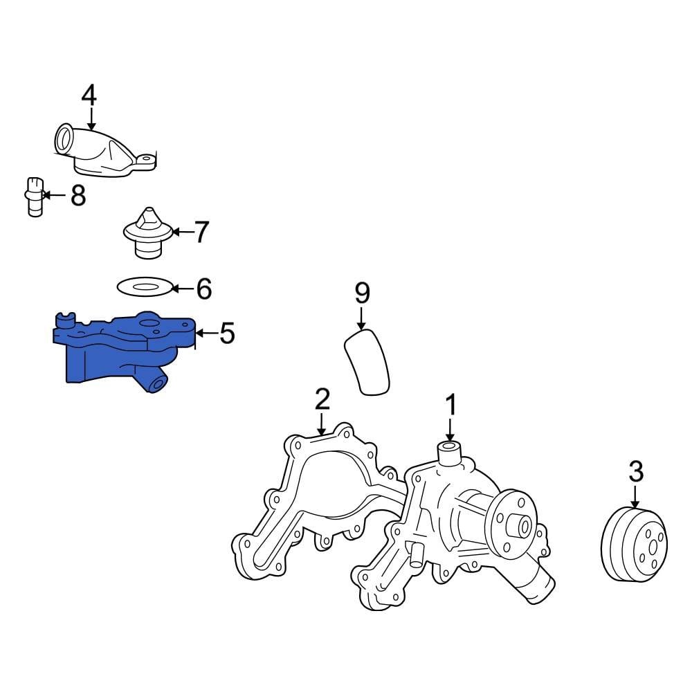 Ford OE GL2Z8592A - Lower Engine Coolant Thermostat Housing