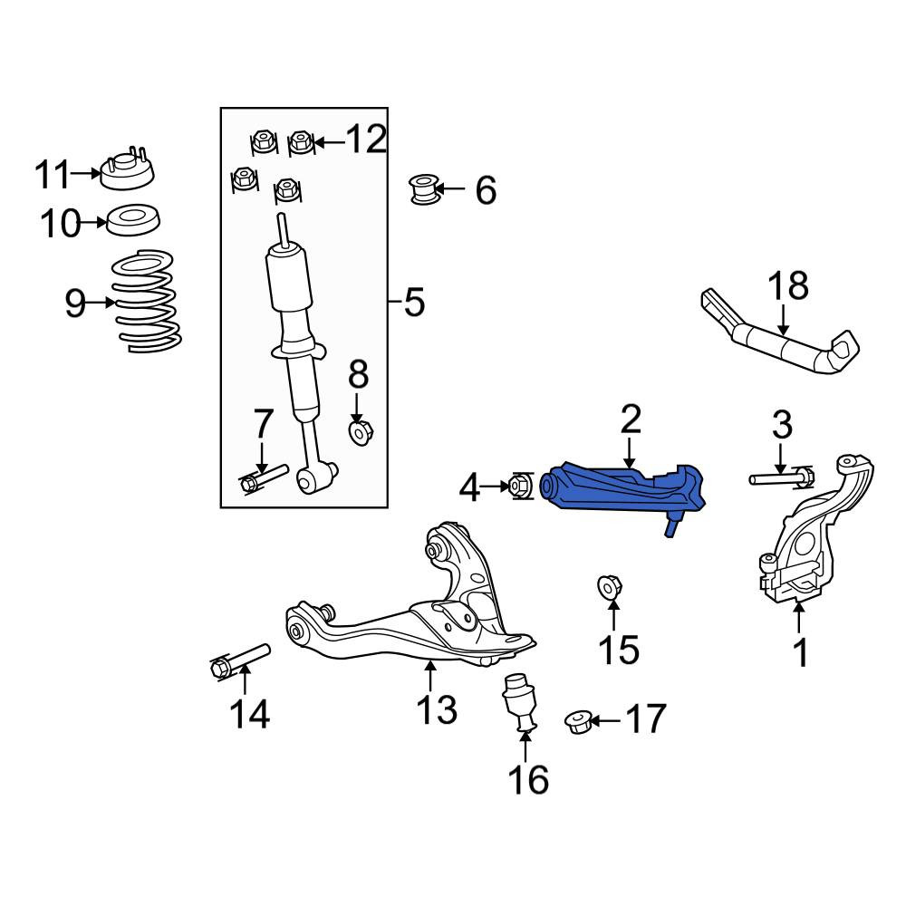 Ford OE 6L2Z3085AA - Front Left Upper Suspension Control Arm