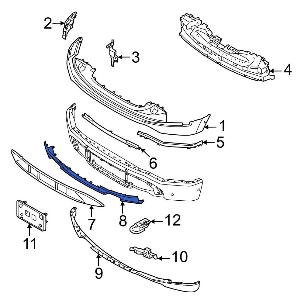 Ford OE NL3Z8419AA - Front Bumper Trim