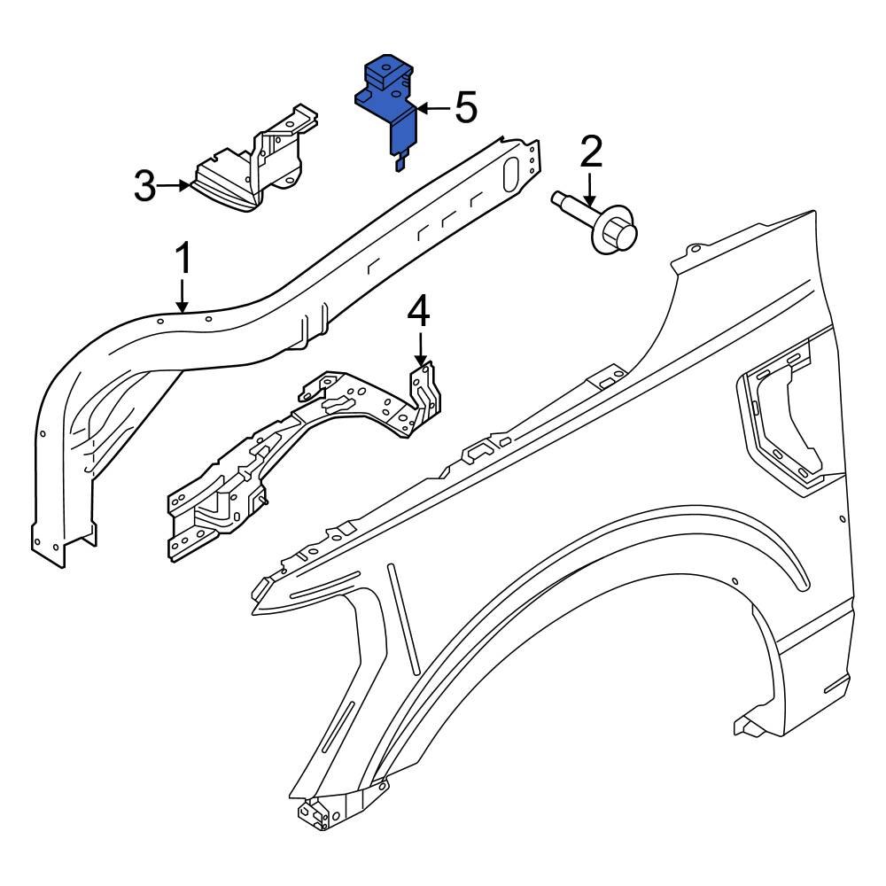 Ford OE NL3Z16C198A - Front Right Fender Rail Bracket