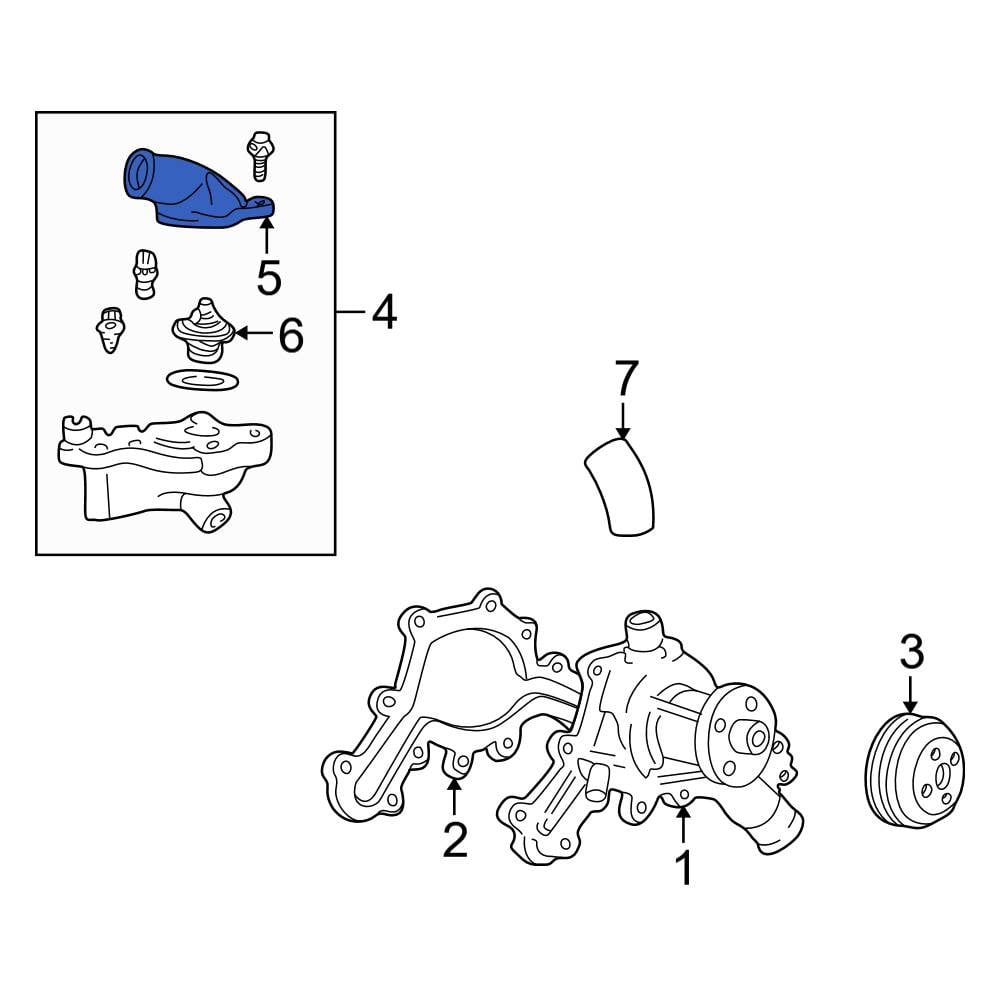 Ford OE GL2Z8592A - Lower Engine Coolant Thermostat Housing